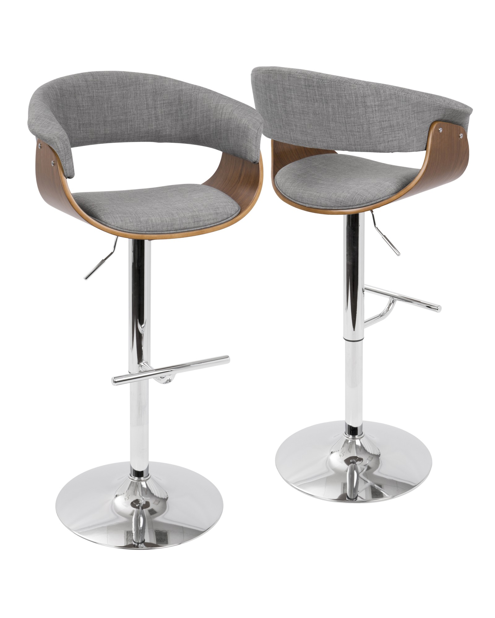 Home Vintage Mod Mid-Century Modern Adjustable Barstool with Swivel in ...